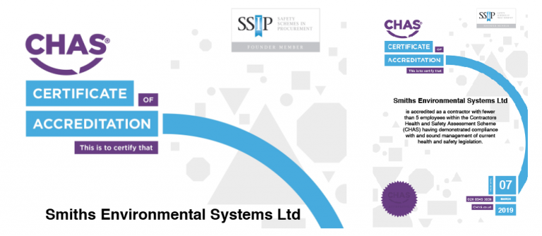 Smith’s have been awarded the CHAS | Smith's Environmental Products